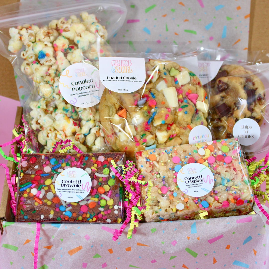 Baked Goods Treat Box - Birthday Gift - Care Package - Celebration Gift ...