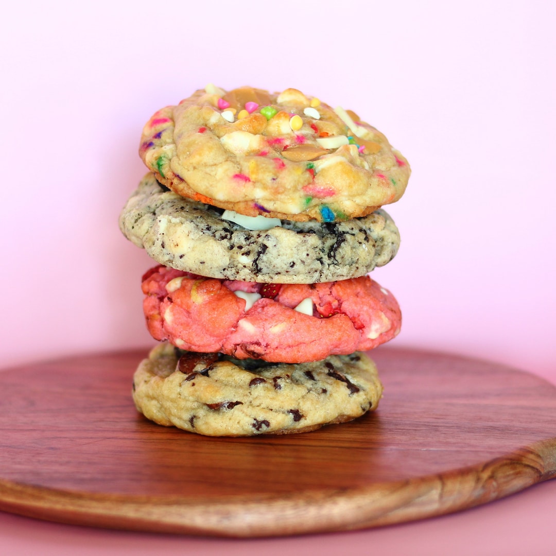 4 Gourmet Cookies Assortment: Bakery Style Baked Treats Gift Set - Etsy