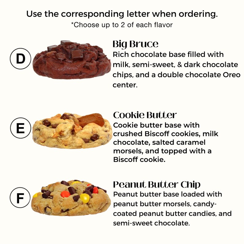 8 Gourmet Assorted Cookies - Choose Your Flavors - Gift - Etsy