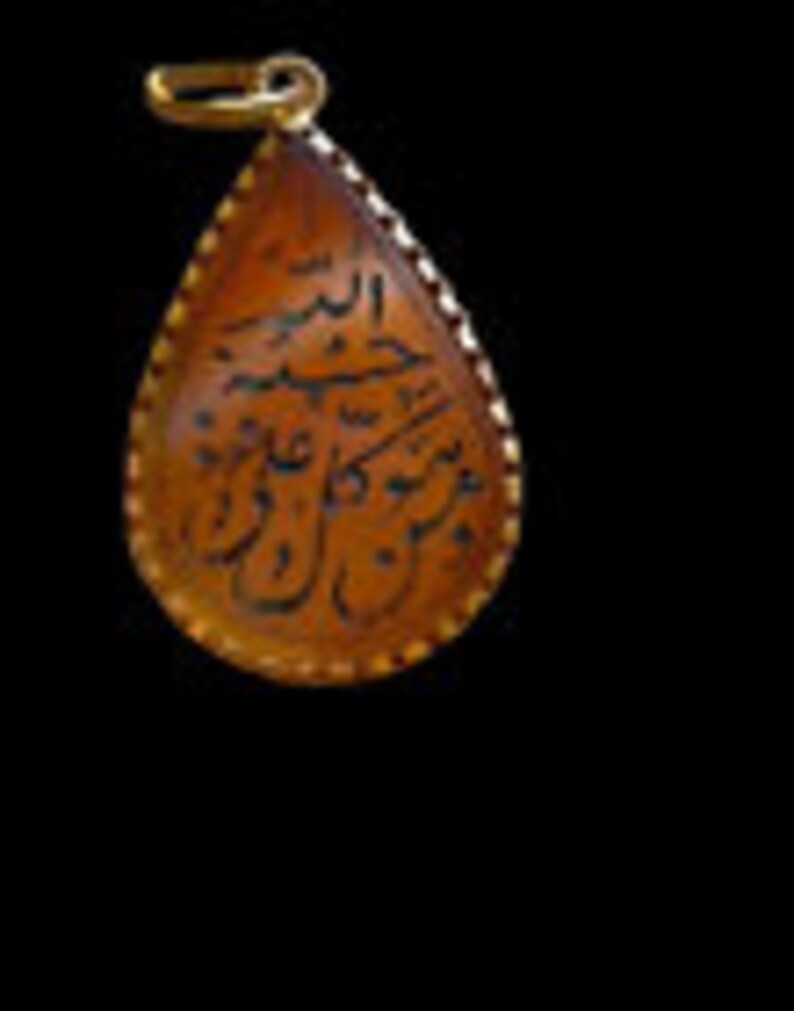 Engraved Ancient Agate Stone 18k Solid Yellow Gold Pendant ,hakik ...