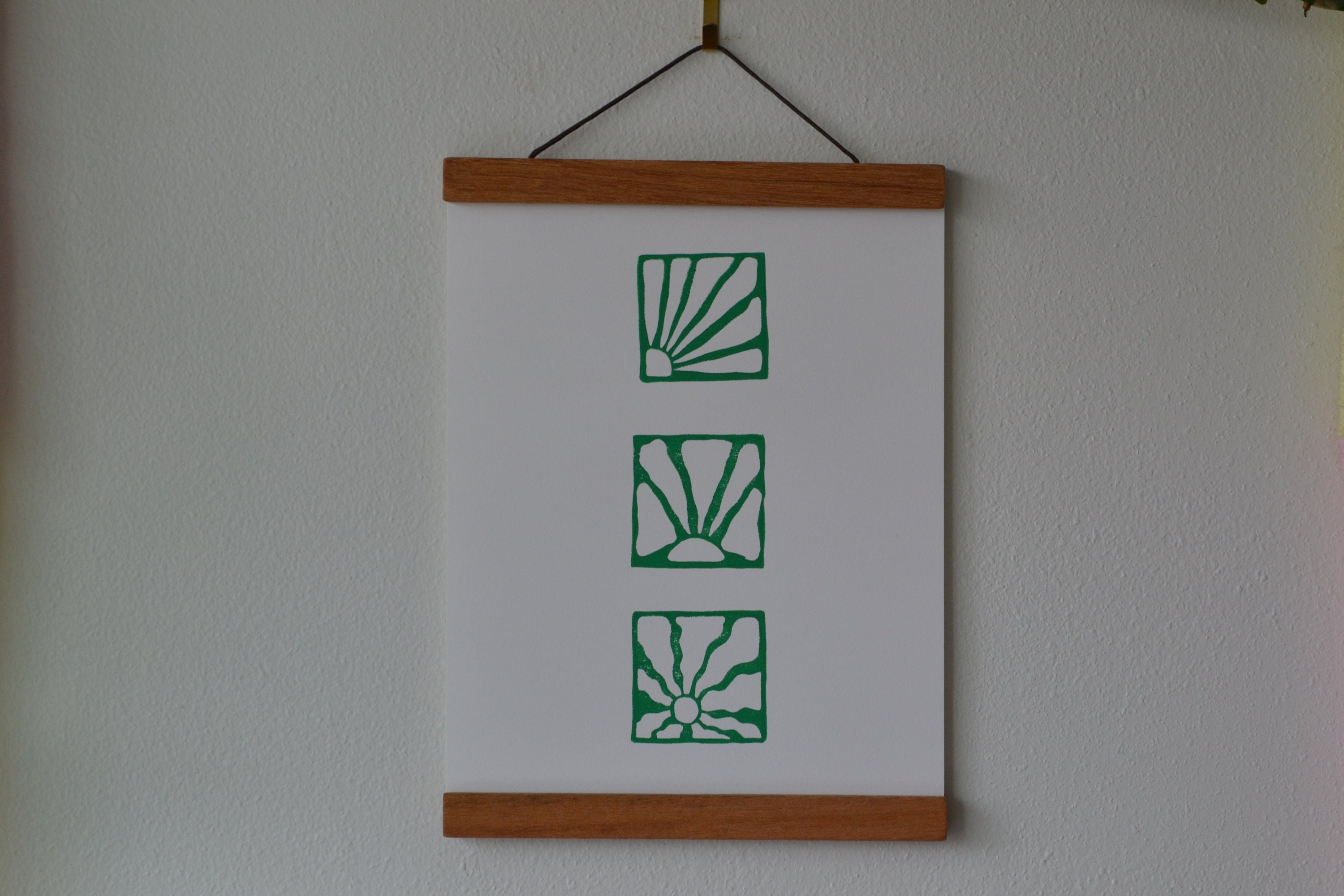 Original Linocut Print | 3 Phases of a Sun Flower - Etsy