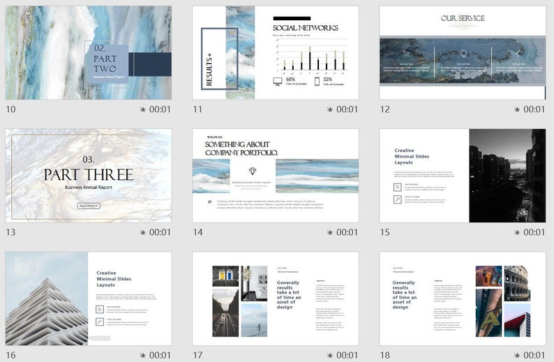 Minimal Modern Clean Business Powerpoint Template | Simple Company ...