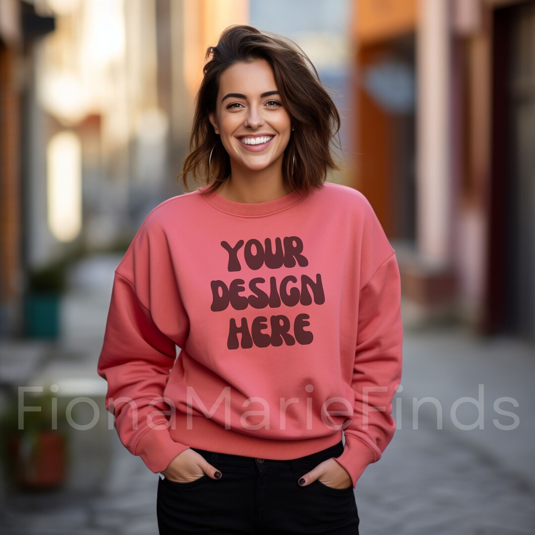 Watermelon Comfort Colors 1566 Sweatshirt Mockup Bundle, 1566 Crewneck ...