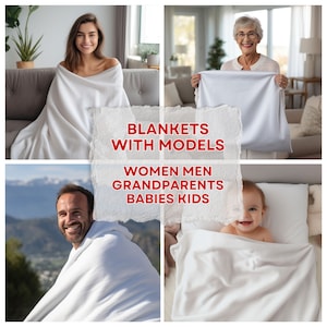 100+ Smart Blanket Mockup Bundle, Blankets Drag and Drop Mockup, Throw ...