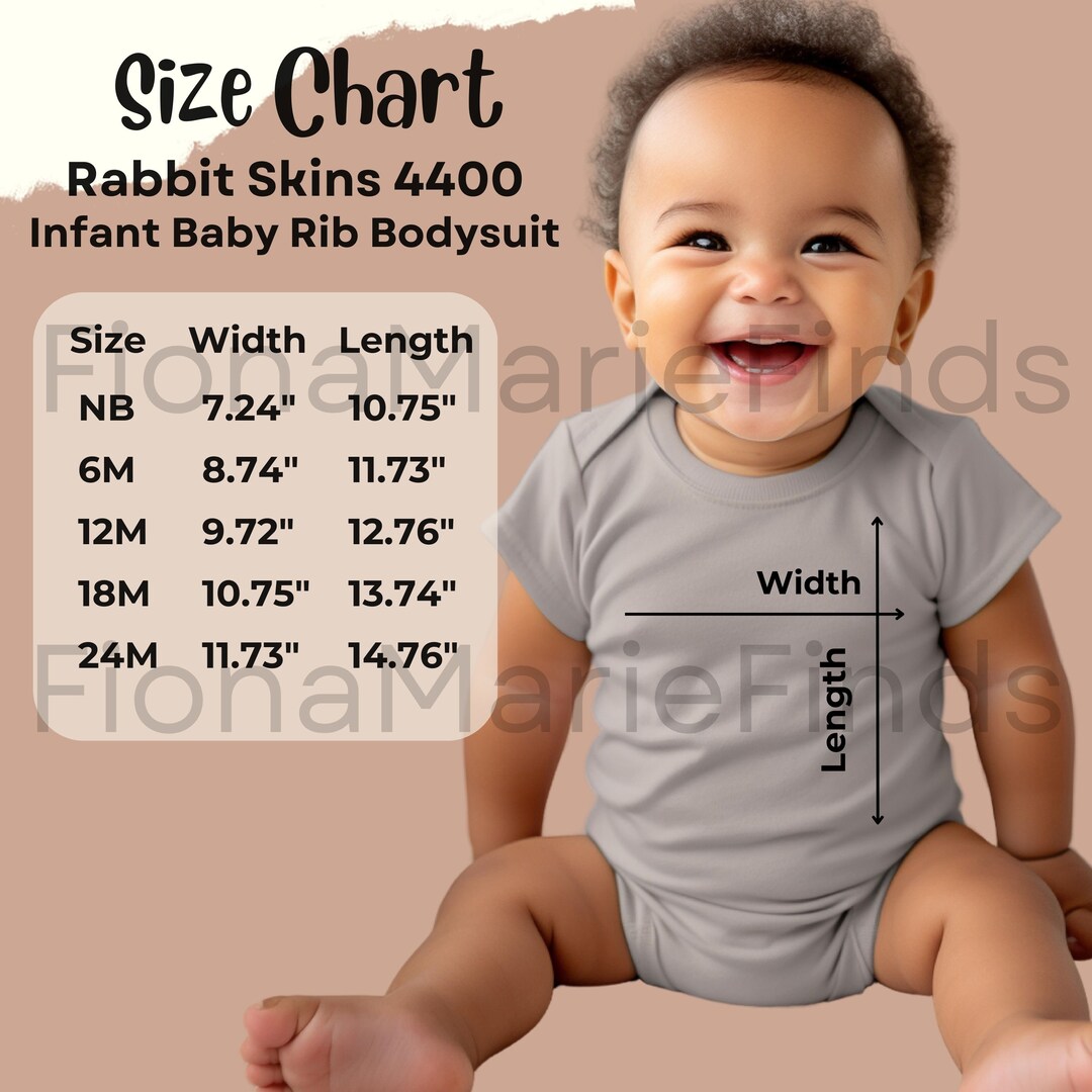 Rabbit Skins 4400 Size Chart Mockup, Rabbit Skins 4400 Mockup Unisex ...