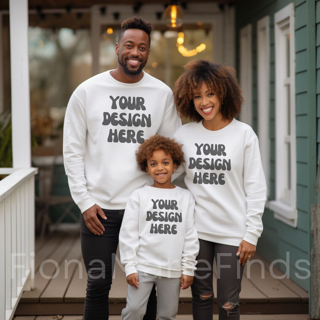 Gildan 18000 Family Mockup, Family Mockup Sweatshirt Bundle, Mommy and ...