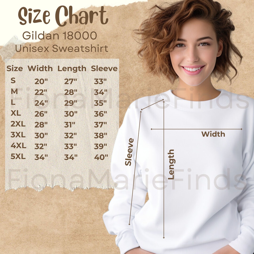 Gildan 18000 Size Chart Background, Size Chart, Gildan Size Chart ...