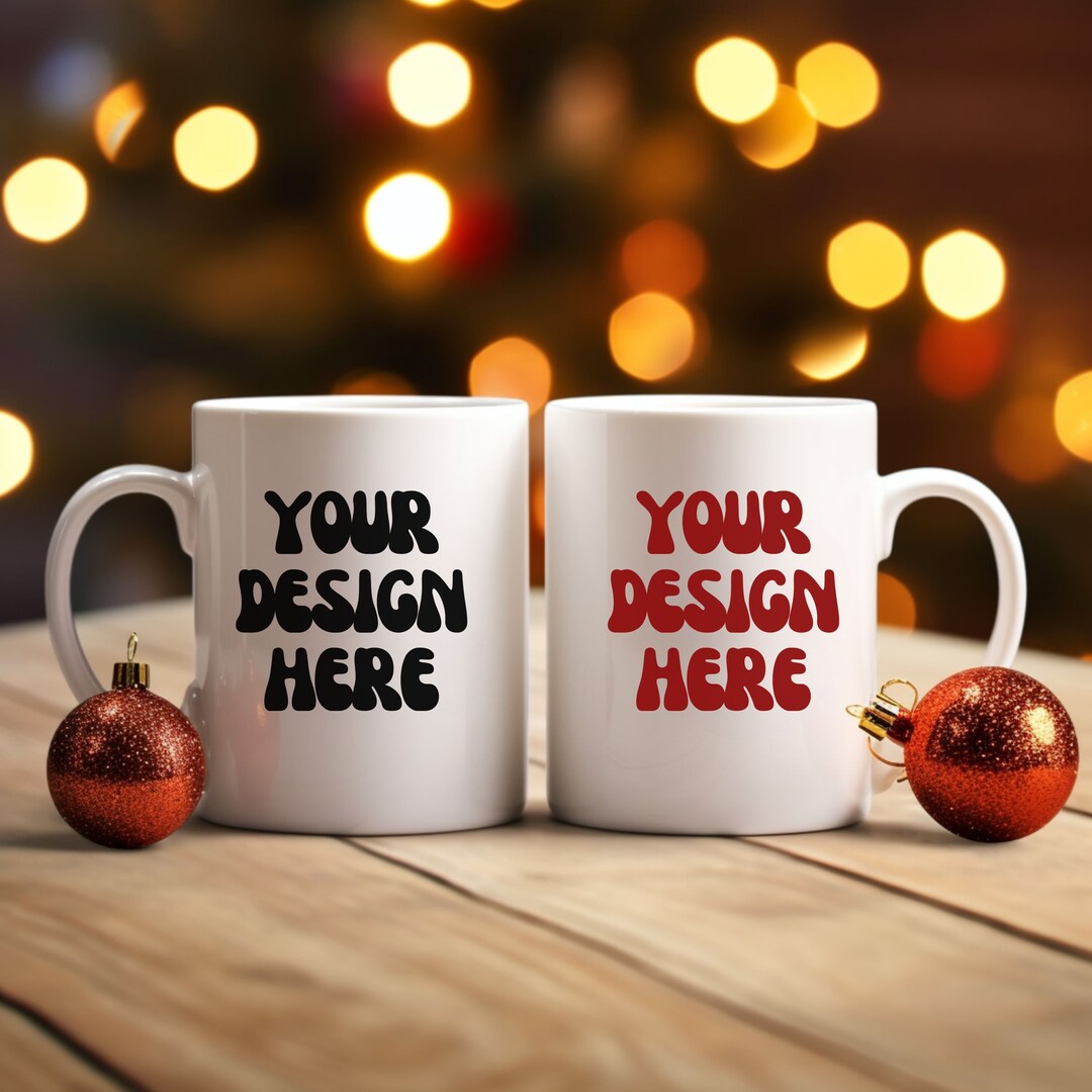 Christmas Mug Mockup Bundle, Coffee Cup Mock up Christmas Style, Stock ...