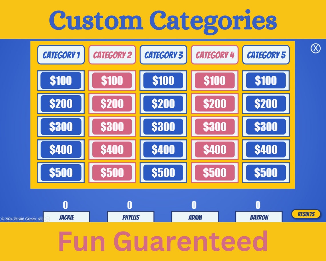 Jeoparty Powerpoint Game || Jeopardy Game || Family Games for Zoom ...