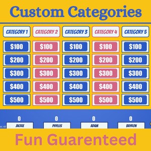 Jeoparty Powerpoint Game || Jeopardy Game || Family Games for Zoom ...