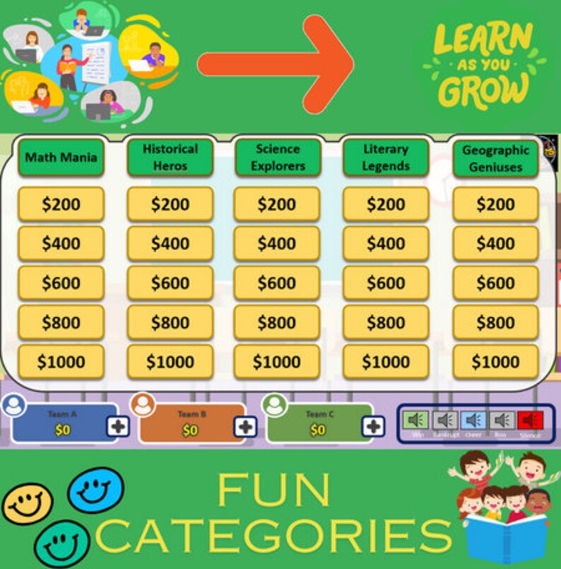 Kids Quizgame Powerpoint Game || Jeopardy Game || Kids Games for Zoom ...