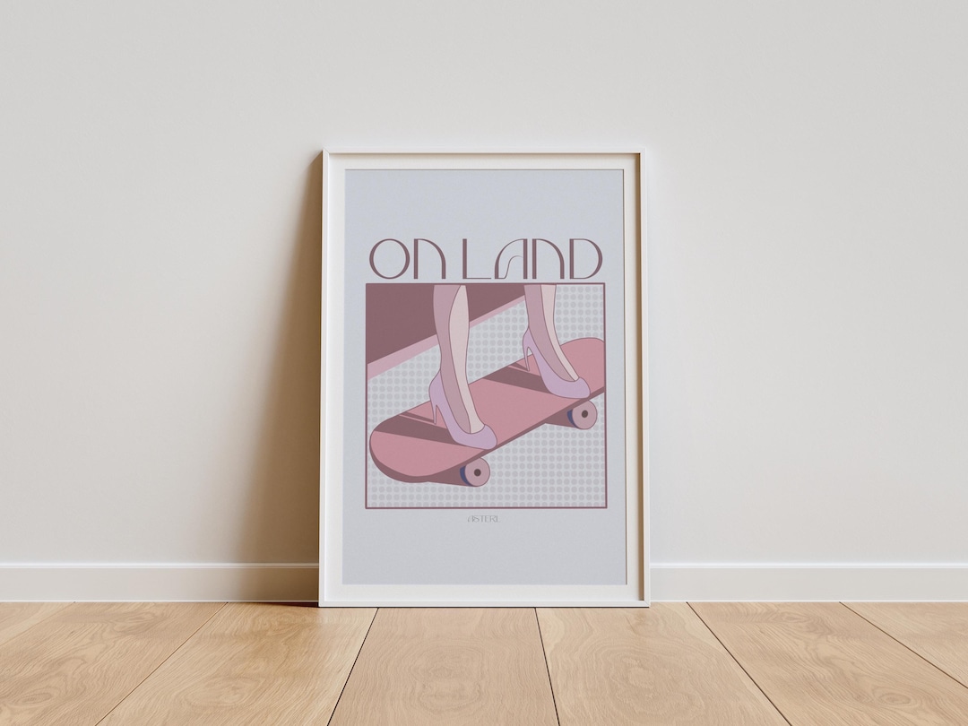 Printable Wall Art, on Land Vintage Poster, YK2 Retro Art, Pop Art ...