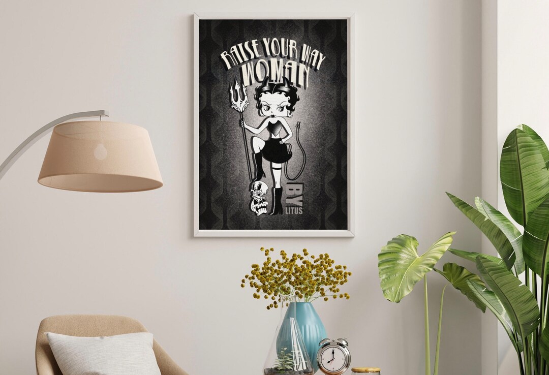 Artistic Poster, Digital Wall Art, Betty Boop Decor, Digital Download ...