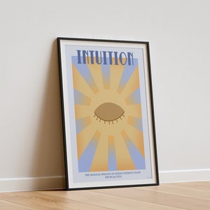 Spiritual Printable Illustration, Intuition Digital Poster, Minimalist ...