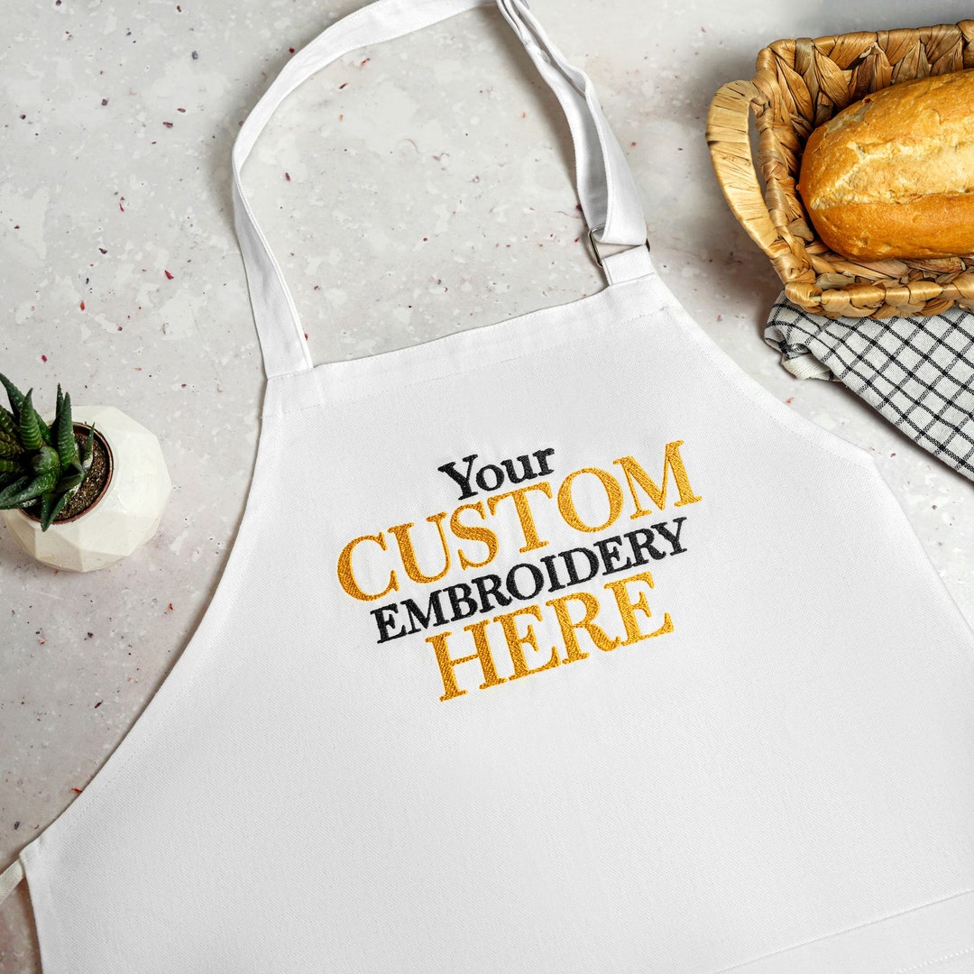 Custom Chef Embroidered Apron, Personalized Cooking Cute Apron, Mothers ...
