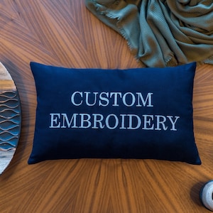 Custom Embroidery Pillow, Personalized Pillow, Bedding, Bedroom Decor ...