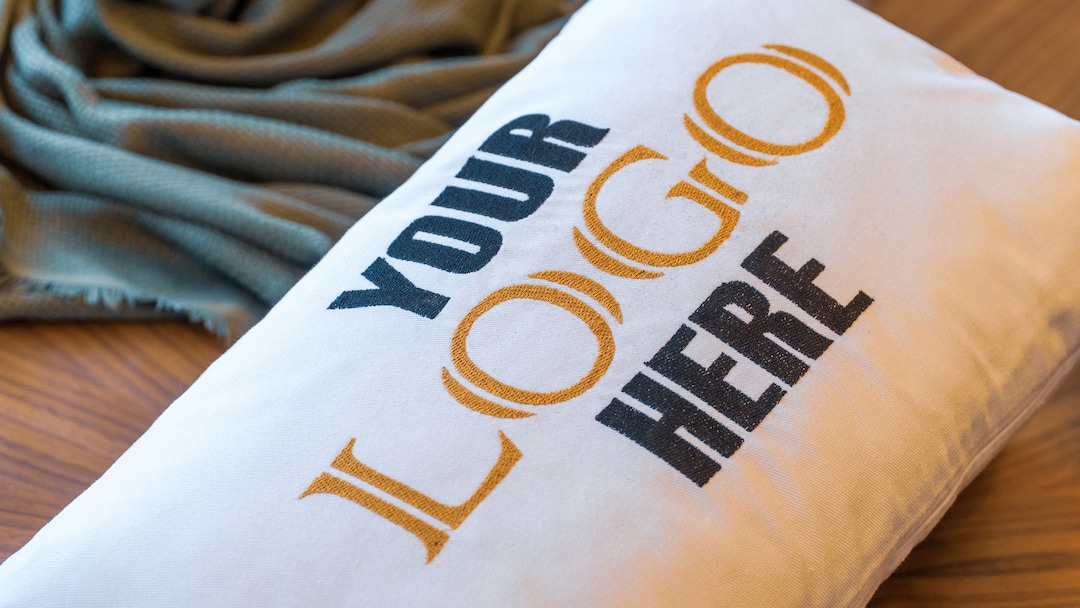 Custom Embroidery Logo Pillow, Business Gift, Personalized Logo ...