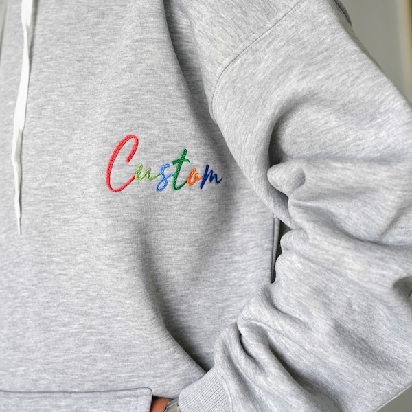 Embroidered Sweatshirt - Etsy