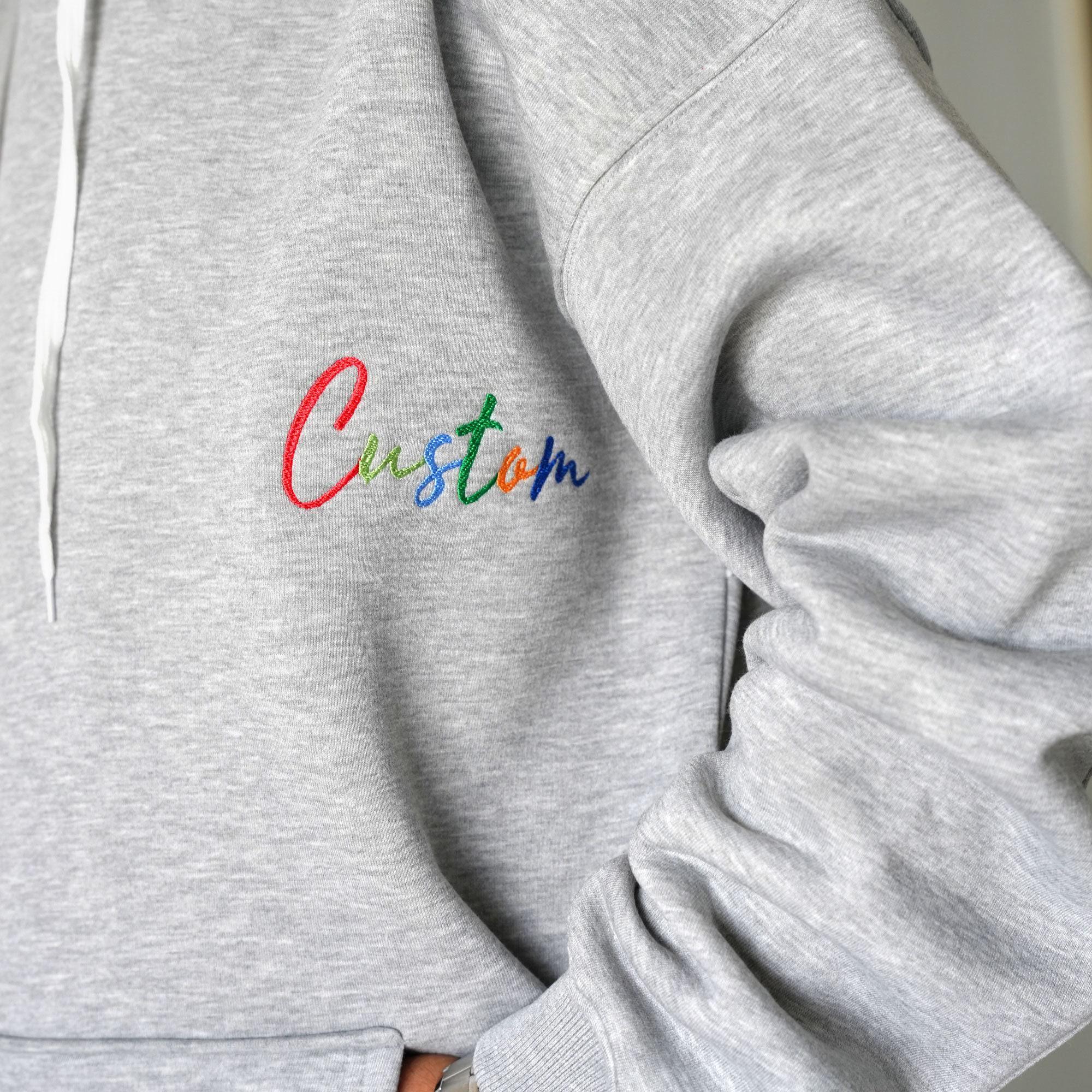 Custom Embroidered Couple Hoodie, Personalized Anniversary Gift - Etsy