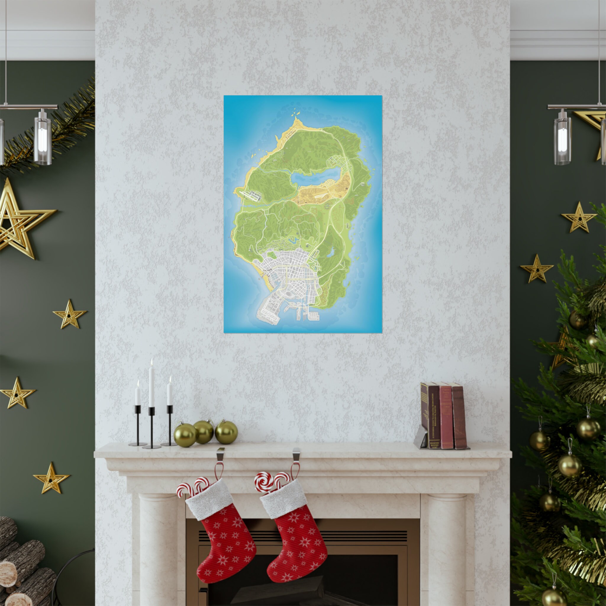 GTA V Map Premium Matte Poster - Etsy
