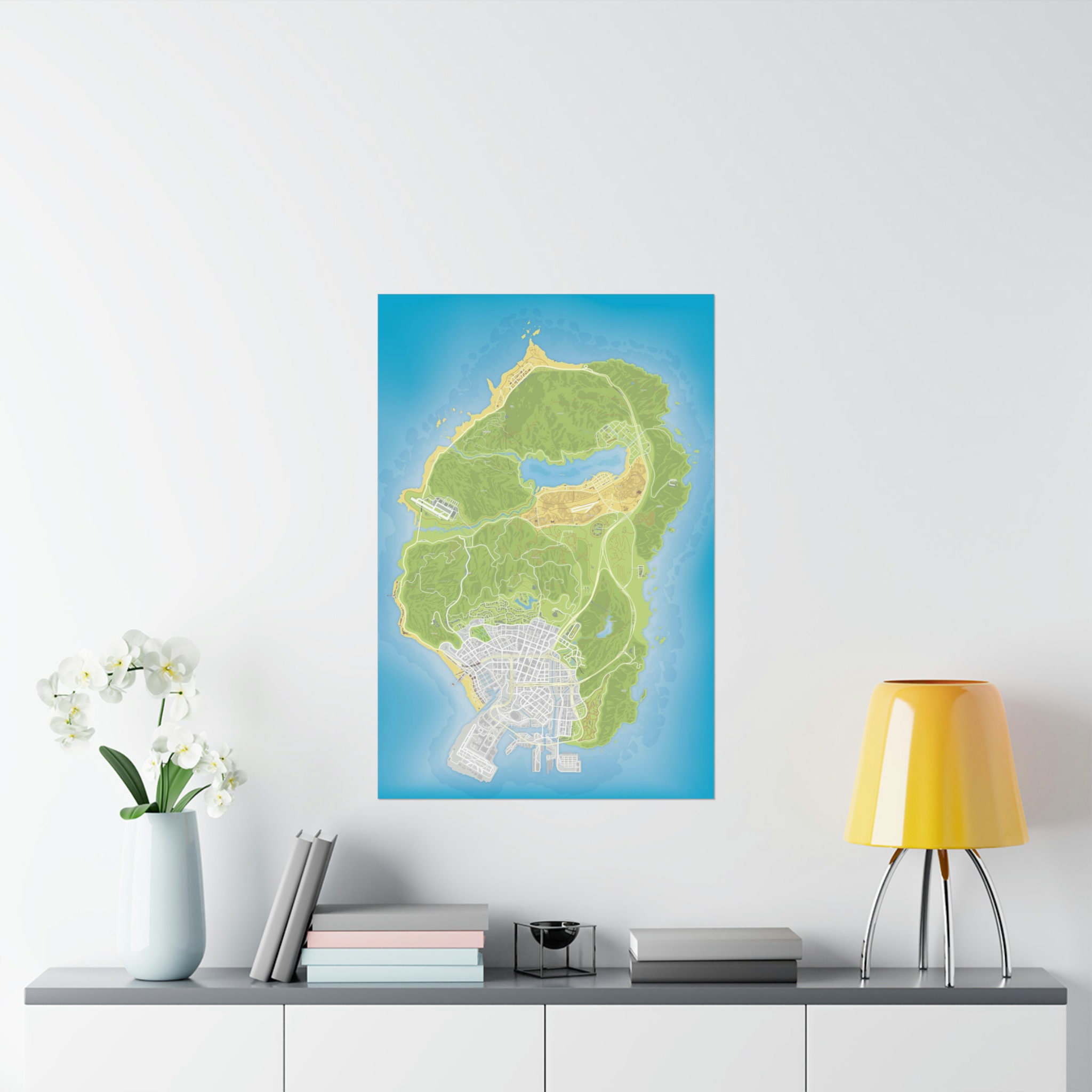 GTA V Map Premium Matte Poster - Etsy