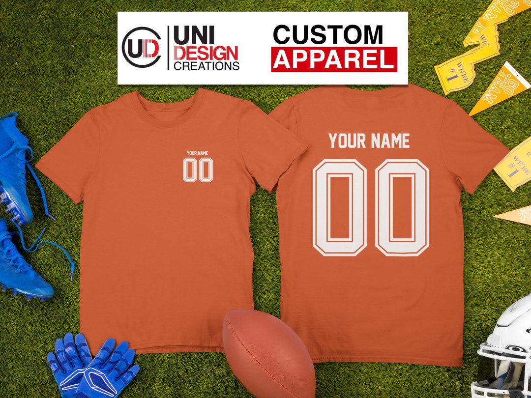 Custom Team Name and Number, Customized Football Shirt, Personalized ...