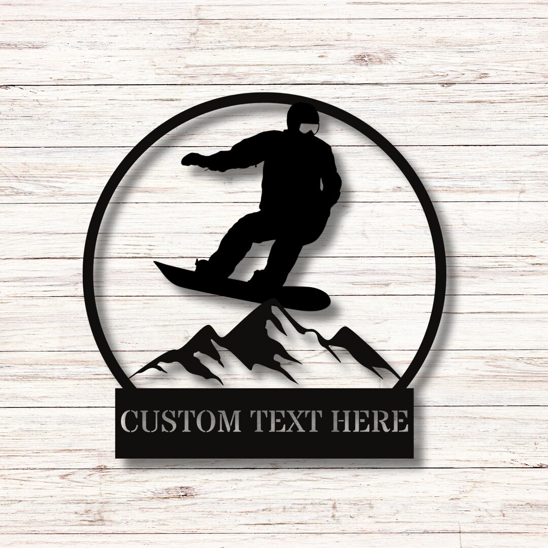 Mountain Time Sign, Mountain Decor, Personalized Metal Ski Sign, Cabin ...