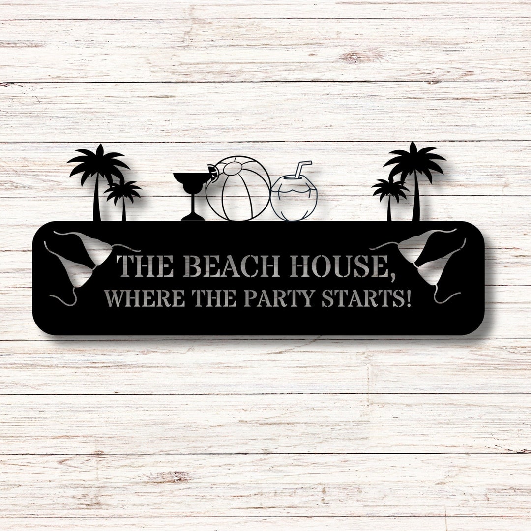 Custom Metal Beach House Sign: Coastal Nautical Decor - Etsy