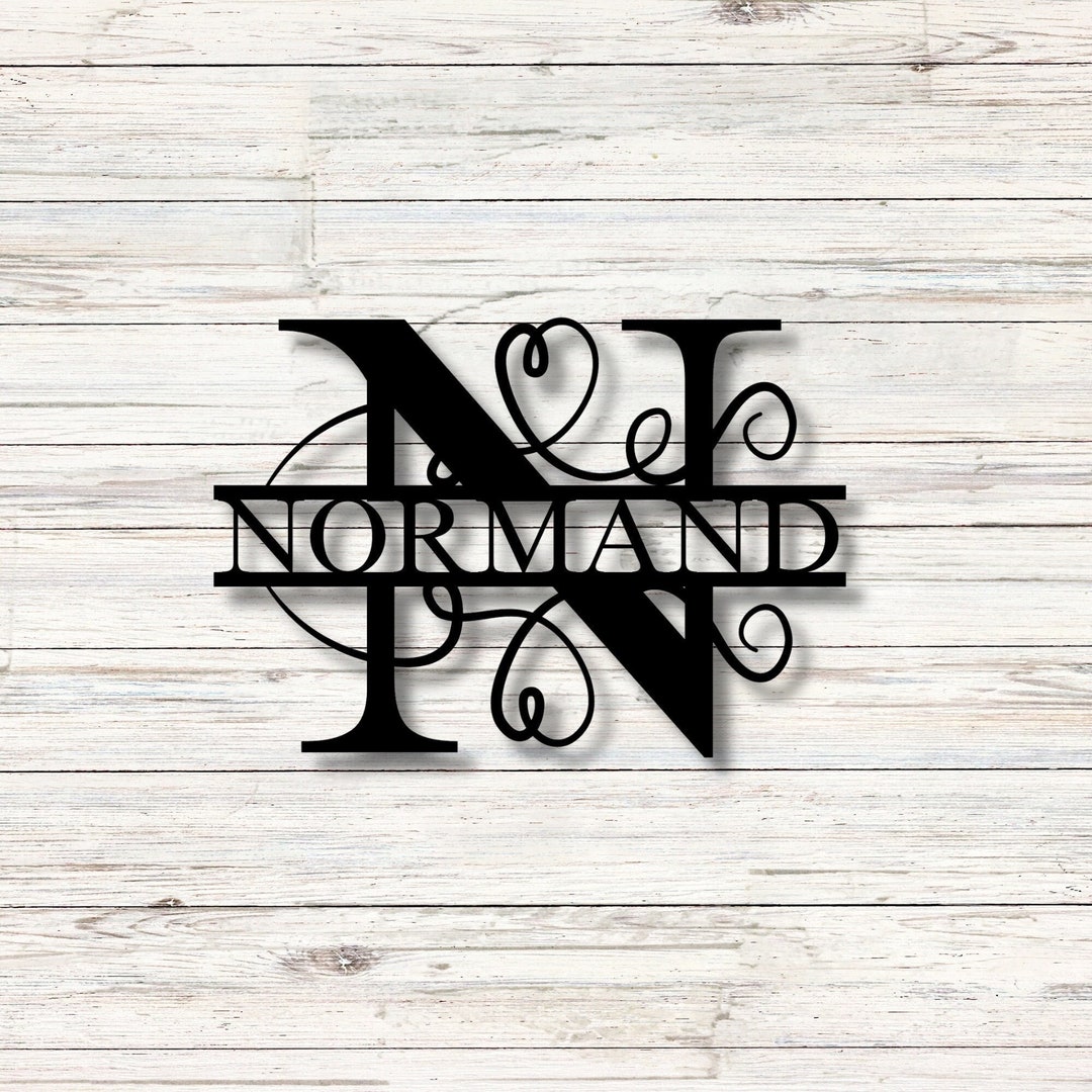 Custom Metal Last Name Sign, Personalized Family Name Plaque ...