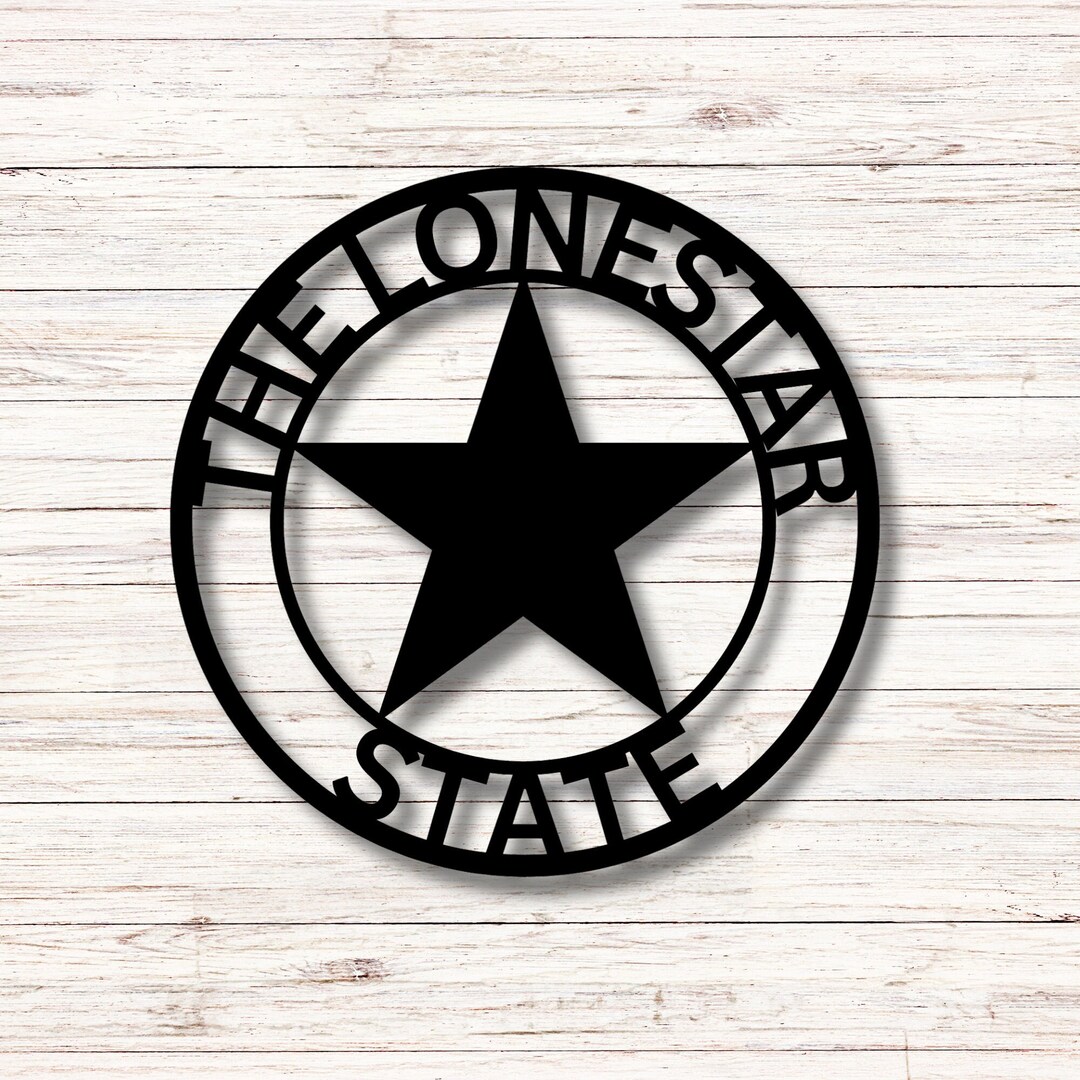 The Long Star Welcome Sign, Metal Texas Star Wall Sign, Custom Name ...