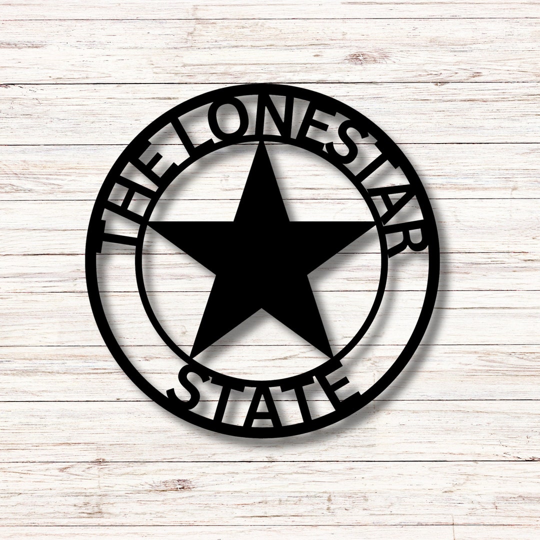 The Lone Star State Metal Sign, Custom Texas Mancave Sign, Texas Football Sign, Mancave Sign ...