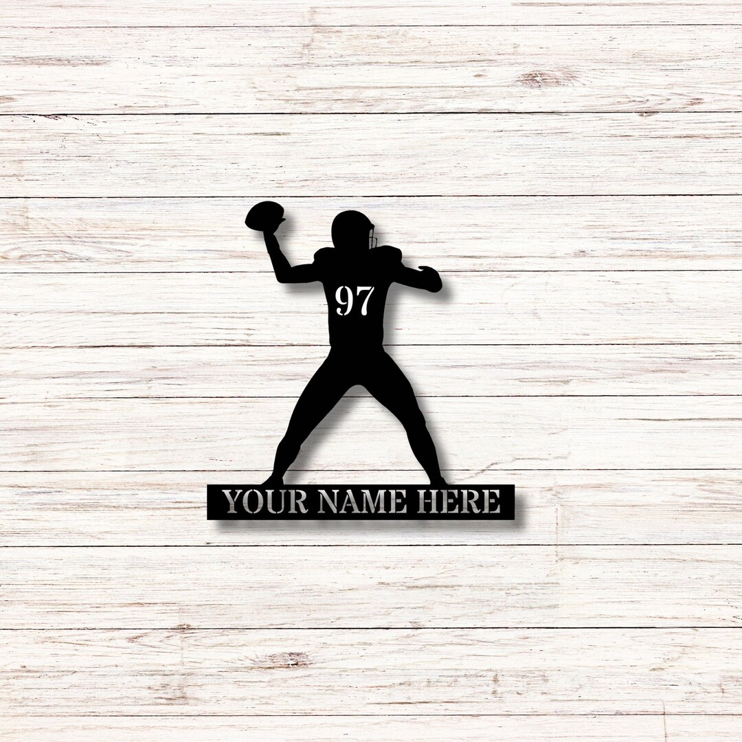 Custom Metal Sports Sign: Personalized Boys Room Decor - Etsy