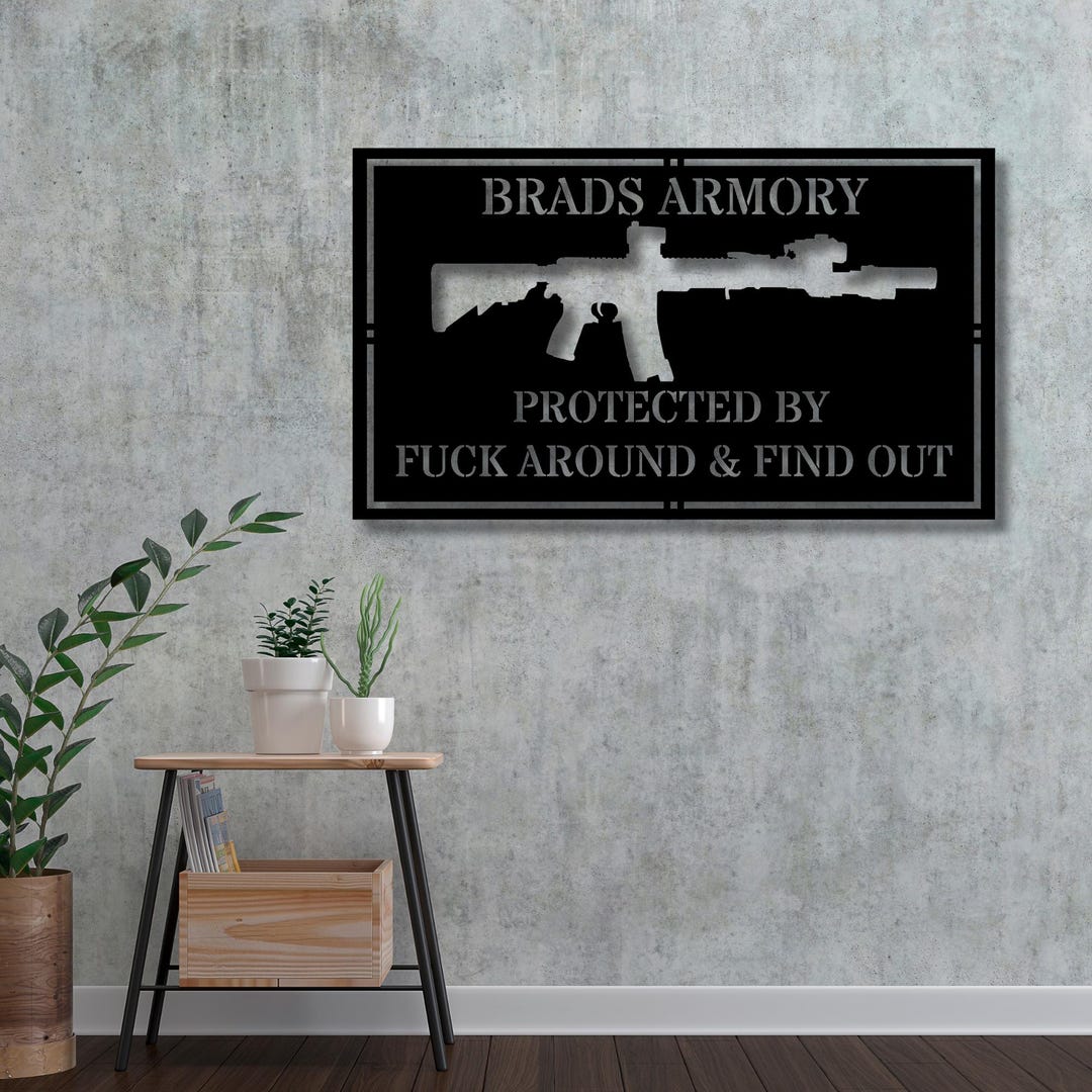 Custom Metal Armory Sign: Personalized Military Decor, Mancave Art - Etsy
