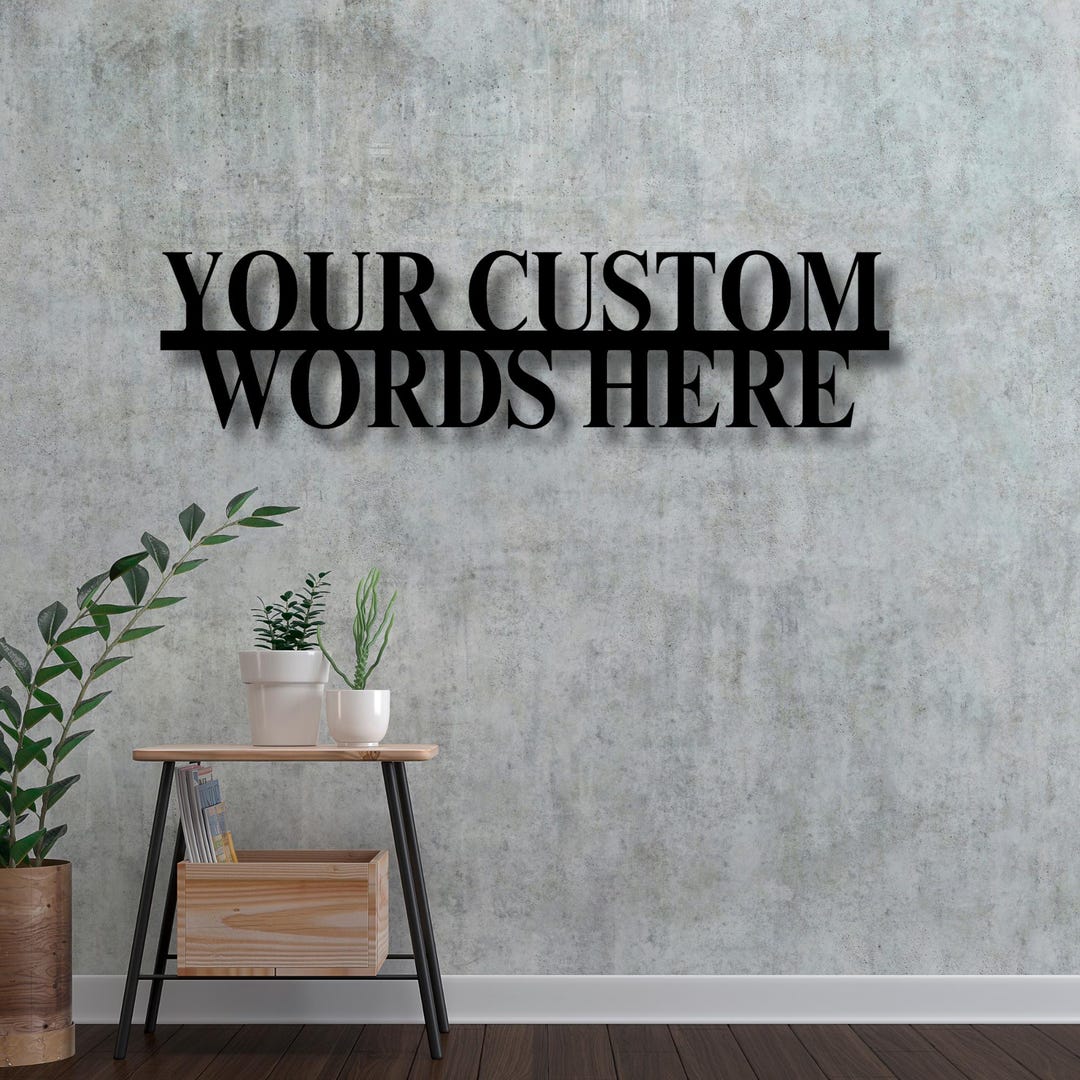 Custom Metal Words Sign, Personalized Metal Sign, Custom Metal Sign ...
