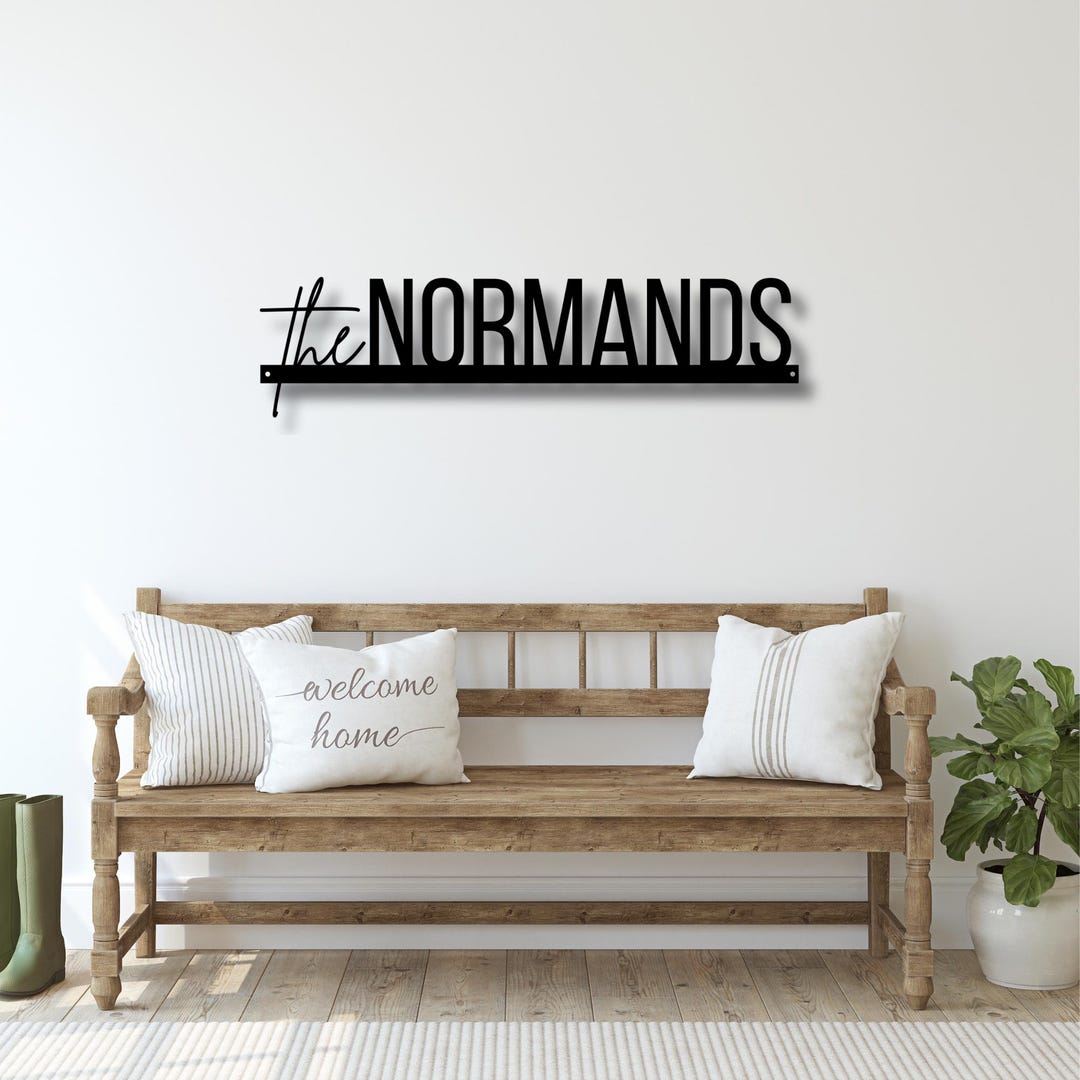 Personalized Family Name Metal Sign: Custom Last Name Plaque - Etsy