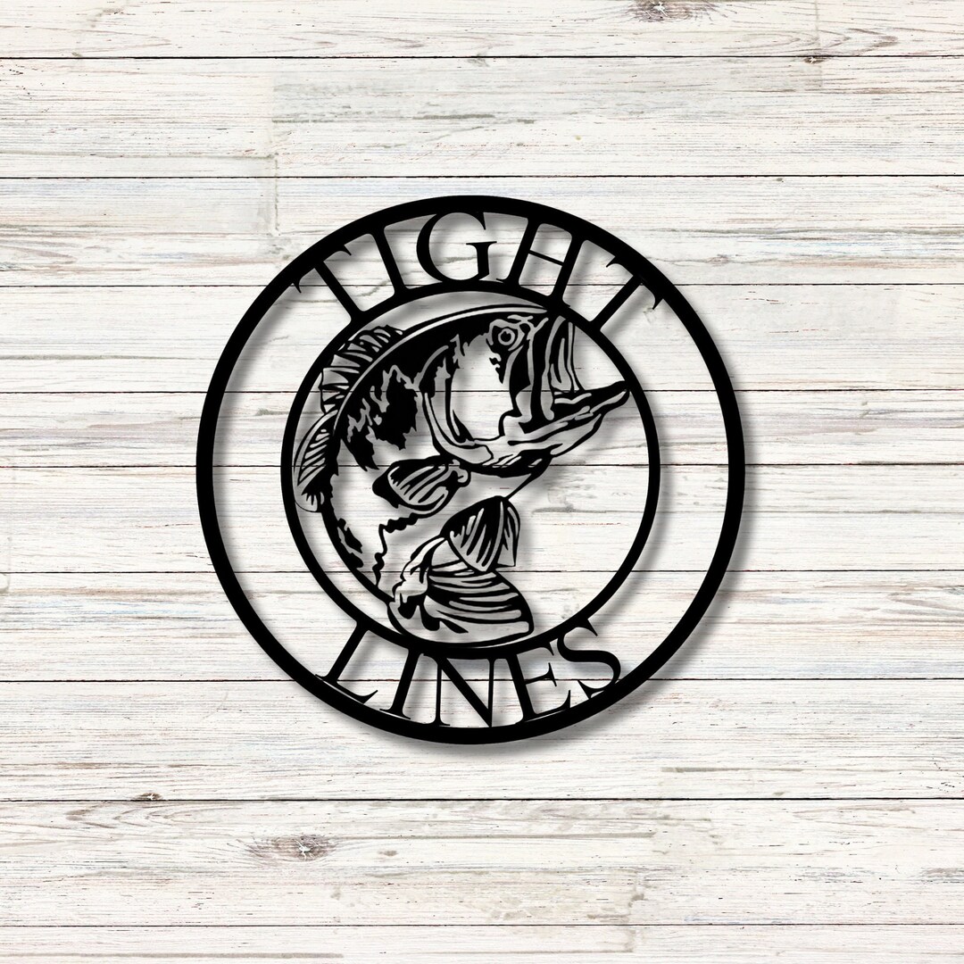 Custom Metal Bass Fish Sign: Personalized Outdoor Decor - Etsy