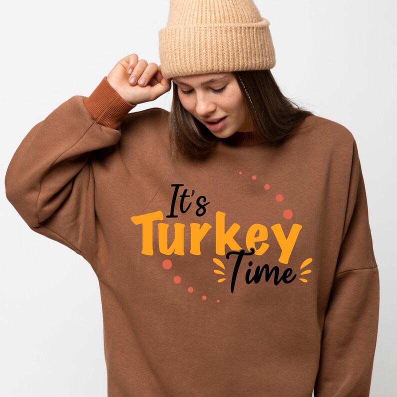 It's Turkey Time Svg, Thanksgiving Svg, Autumn Design Svg, Turkey ...