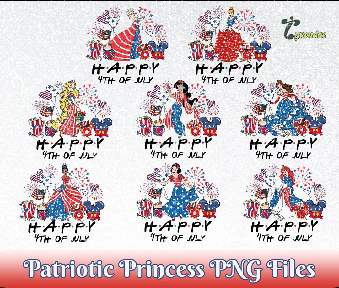 Happy 4th of July PNG Bundle, Fourth of July Princess PNG, America 1776 ...