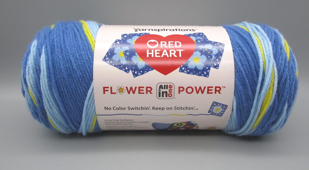 Red Heart ~ Bluebell All in One Flower Power Medium Yarn ~ 8.8 Oz / 417 ...