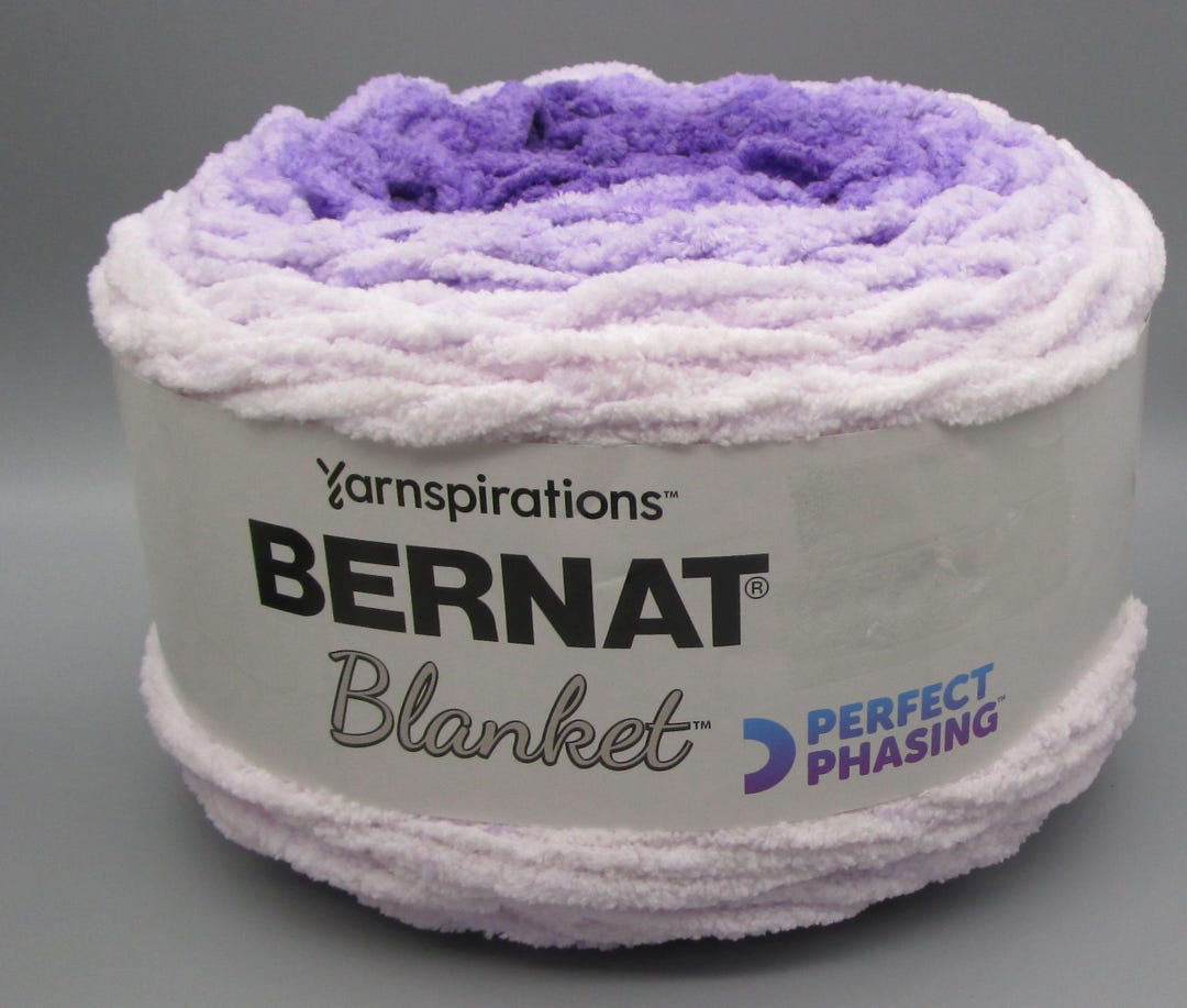 Bernat Yarnspirations ~ Dark Orchid Perfect Phasing Blanket Yarn ~ 10.5 ...