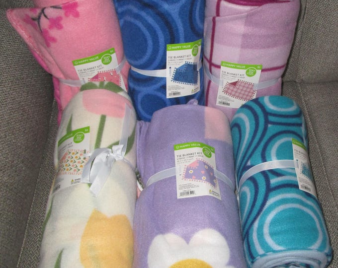 Happy Value ~ YOU CHOOSE PATTERN ~ 2 Piece 48x60 Fleece No Sew Tie ...