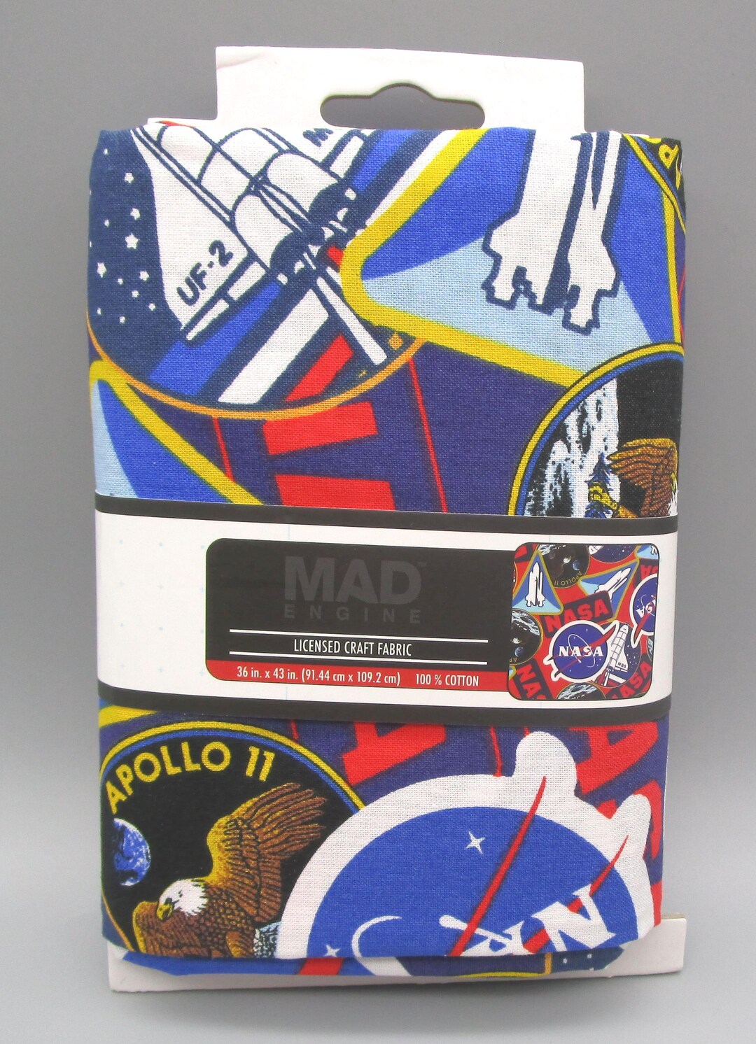 Mad Engine Officially Licensed NASA Logo 1 Yard 100% Cotton Pre-cut ...