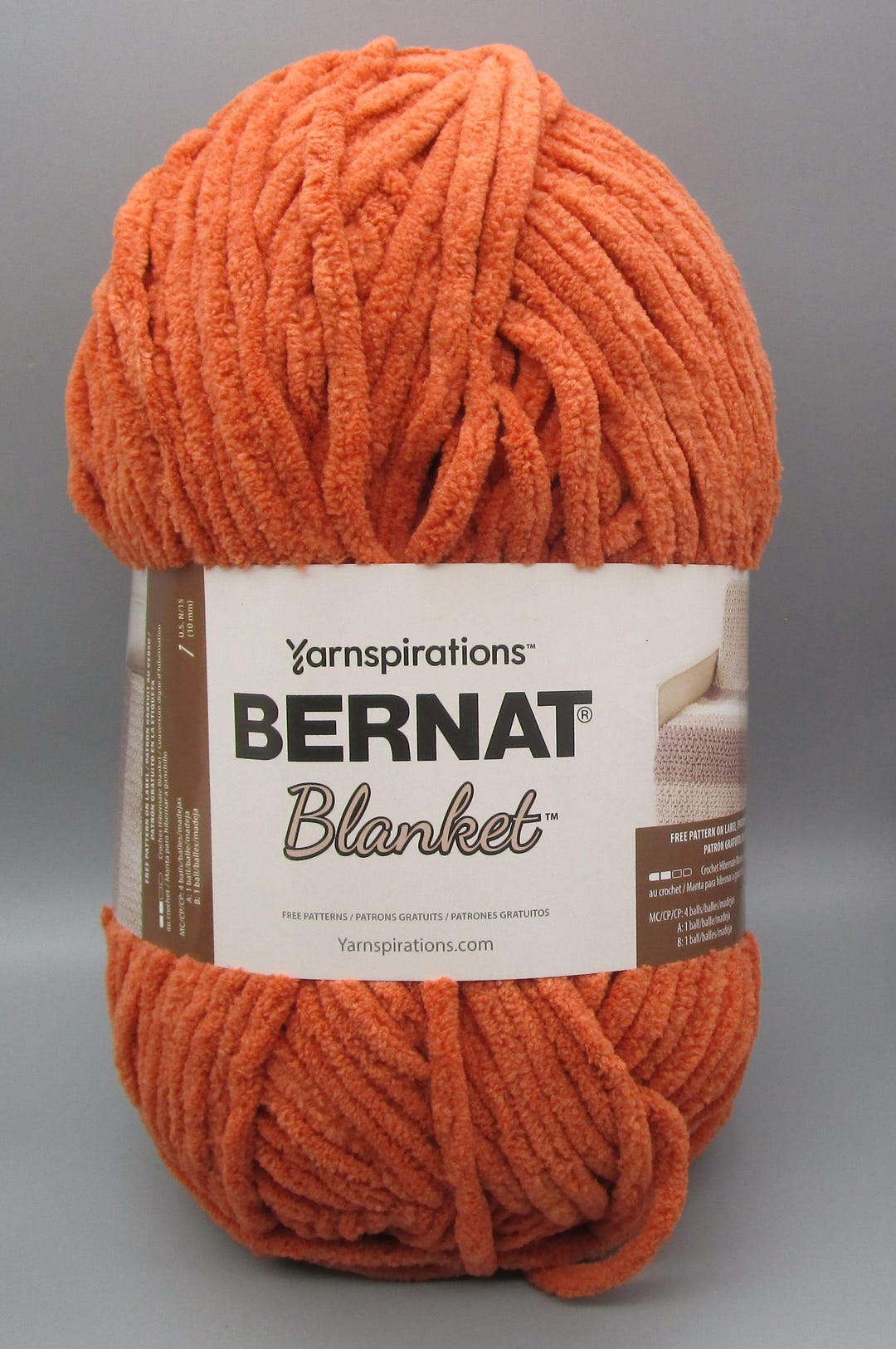 Bernat ~ Orange Leaf Super Bulky Blanket Yarn ~ 10.5 Oz ~ 220 Yards - Etsy