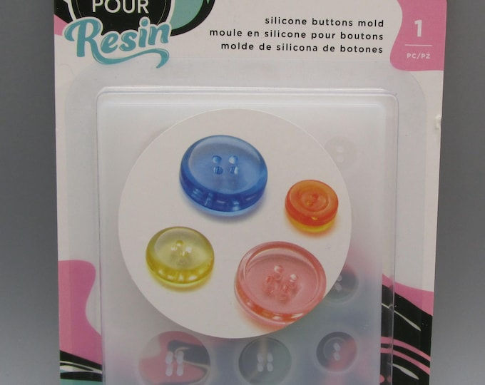 Vintage Button Mold - Makes 8 Buttons - Resin Button Mold - Glass ...