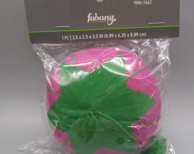Fabany ~ Pink 3.5" Extra-large Tomato Pin Cushion With Strawberry Emery ...