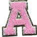 Light Pink Chenille Letter Patches, 3.12" Baby Pink Chenille Letters ...