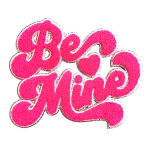 BE MINE Valentine's Day Chenille Patch, Valentine's Day Iron on Patch, DIY V-day Patch Available ...