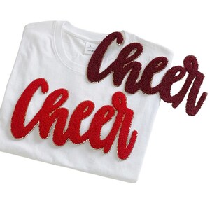 CHEER Chenille Iron on Patch, Cheerleading Applique - Etsy