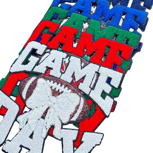 GAME DAY Bow Chenille Sequin Patch, Game Day Bow Iron on DIY Patch - Etsy