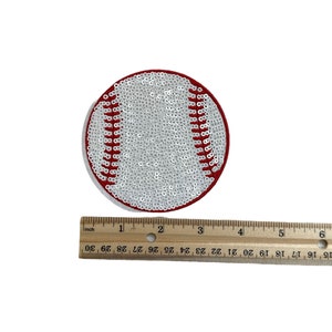 Sequin Baseball Patch, Large Glitter Iron on Applique - Etsy